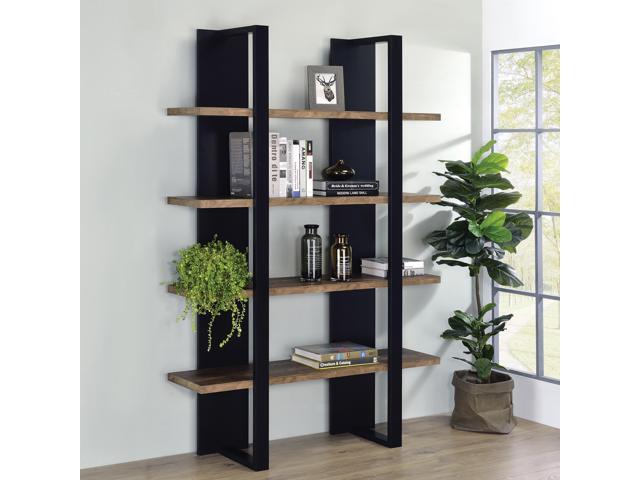 Click here for Mystrene Black and Walnut 4-Shelf Bookcase prices