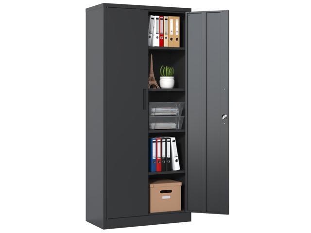 Click here for 72H Metal Garage Storage Cabinet  Black Tool Steel... prices