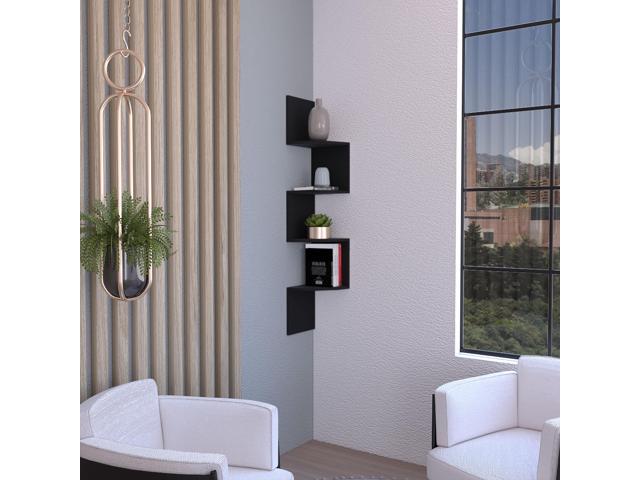 Click here for Roy Corner Floating Shelf  Modern 4-Tier Display... prices