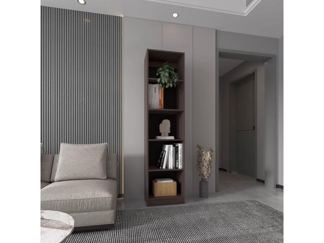 Click here for Home Slim 5 Shelves Narrow Bookcase With Open Shel... prices