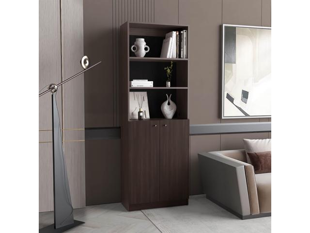 Click here for Home 2 Door Bookcase With Two Open Shelves And Con... prices