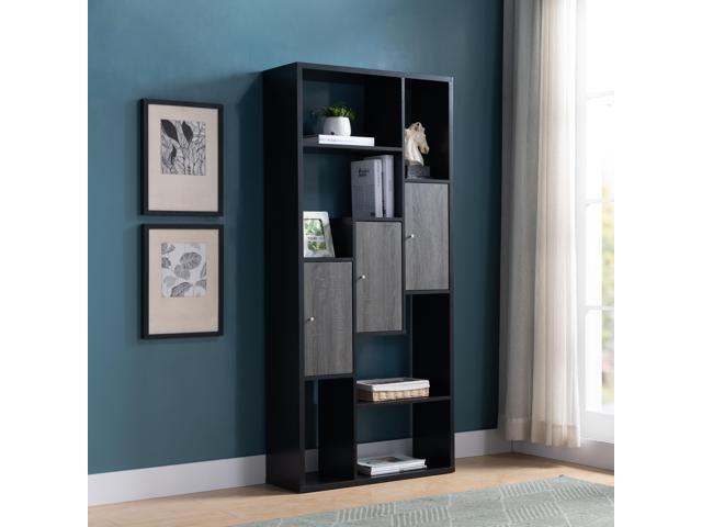 Click here for Bookcase Display Storage Cabinet  Multi Shelves Bl... prices