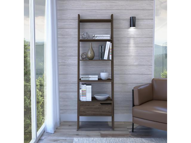 Click here for Oslo Ladder Bookcase  Four Legs  One Drawer  Five... prices