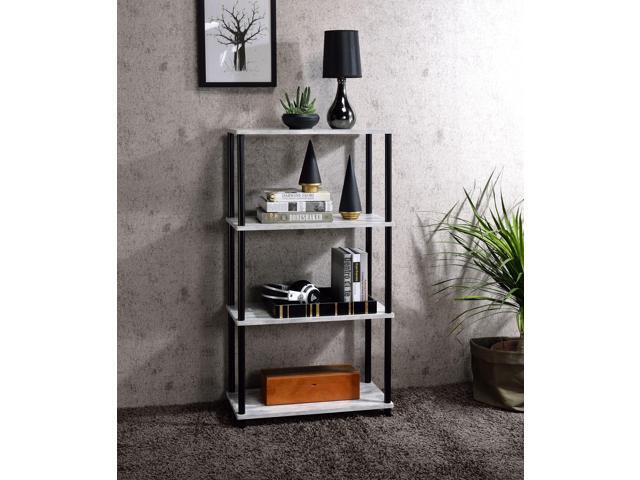 Click here for Nypho Antique White & Black Finish Bookshelf prices