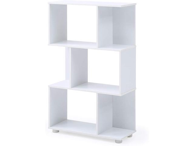 Click here for Modern Staggered 3-Shelf Manor Bookcase  White prices