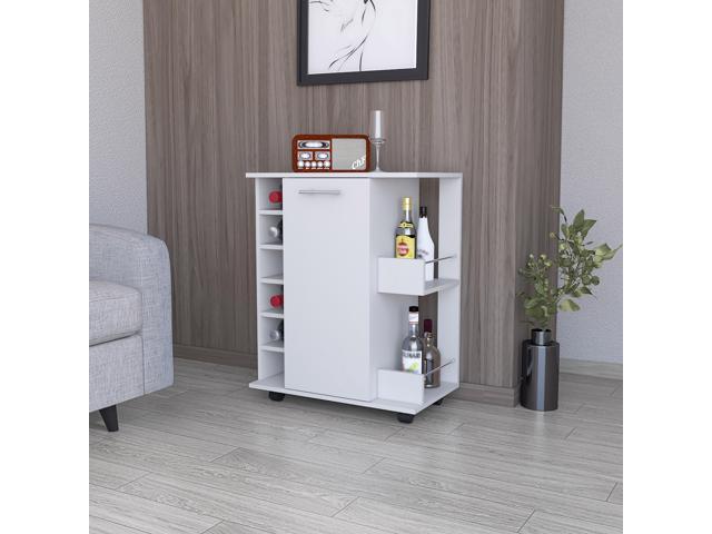 Click here for Newport Bar Cart with Casters  6-Built In Rack and... prices