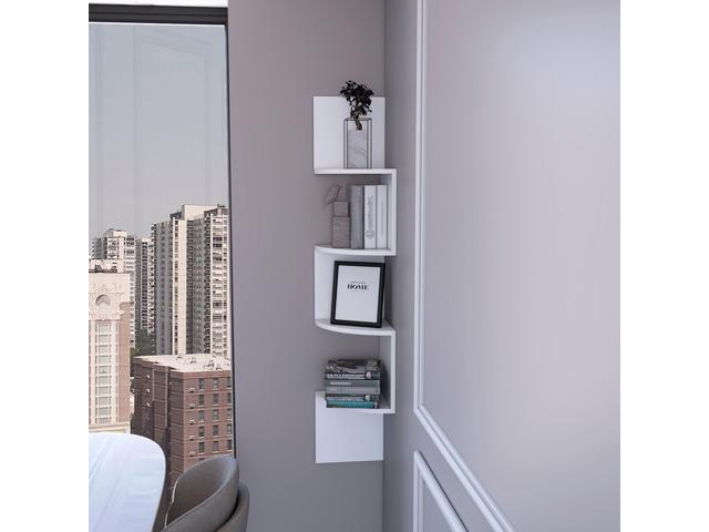 Click here for White Full-Wall Floating Shelf prices