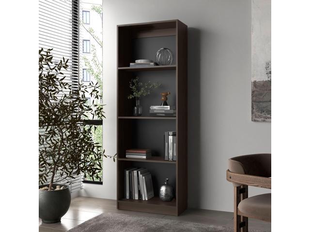 Click here for Stained Walnut Flat Bookcase with Open Storage and... prices