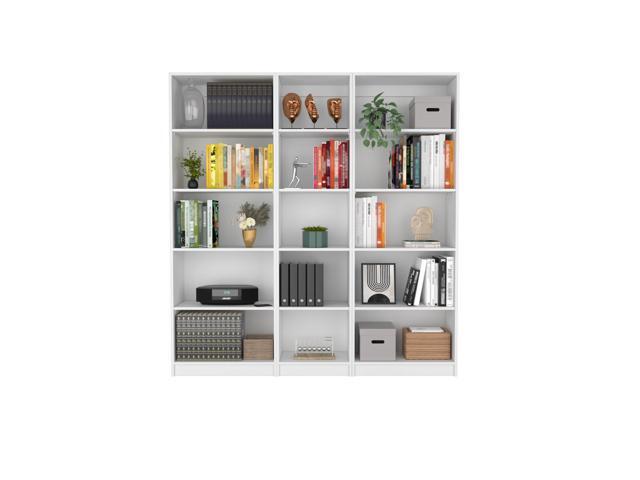 Click here for Olson 3 Piece Living Room Set with 3 Bookcases  Wh... prices