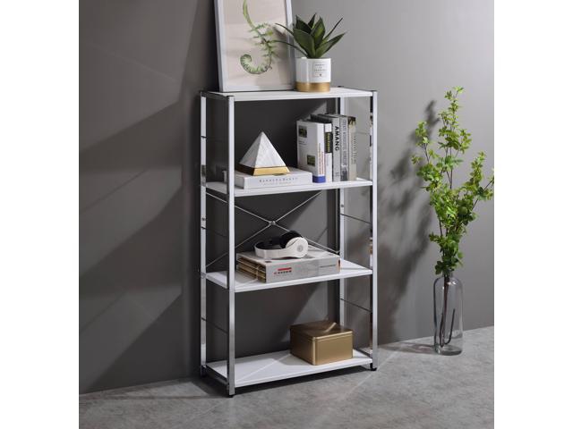 Click here for Tennos White & Chrome Finish Bookshelf prices