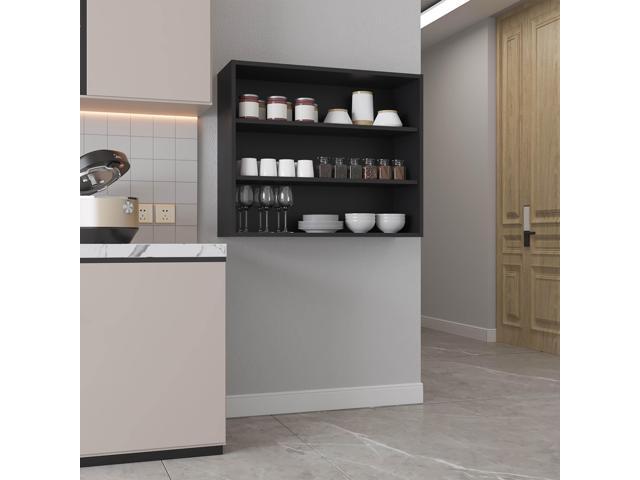 Click here for Wall Shelf 30 H  3 Shelves  Black prices