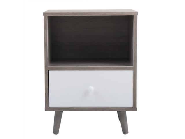 Click here for Set of 2 Low foot bedside table with drawer storag... prices