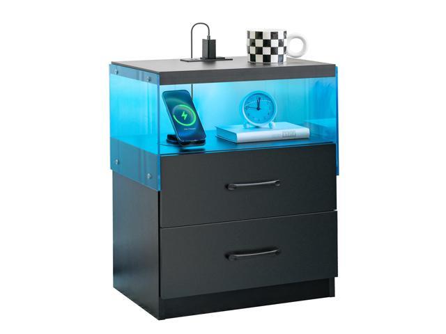 Click here for Nightstand with LED Lights  Adjustable Light Color... prices