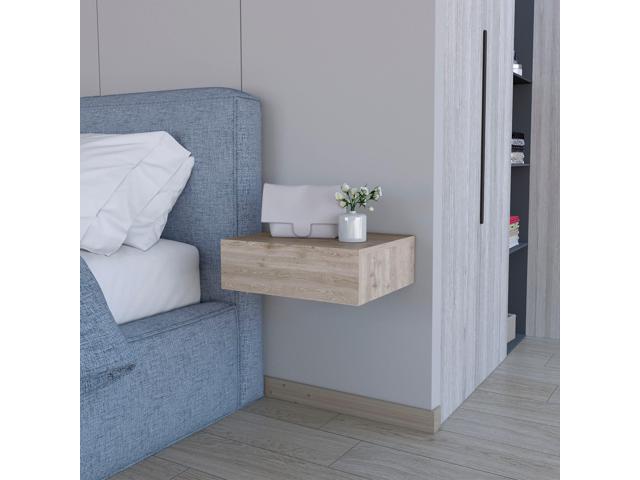 Click here for Light Gray Wall-Mounted Floating Nightstand prices