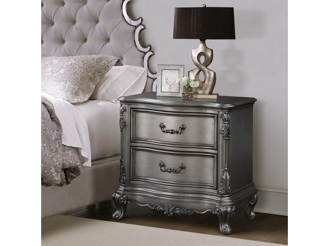 Click here for Antique Platinum 2-drawer Nightstand prices