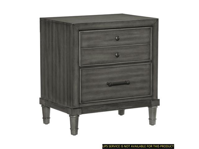 Click here for Transitional Style Gray Finish 1pc Nightstand of D... prices