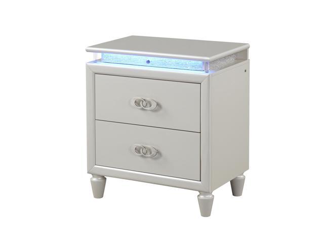Click here for LED Night Stand Made with Wood in Milky White prices