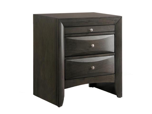 Click here for Grey Oak Nightstand with 2 Drawers prices