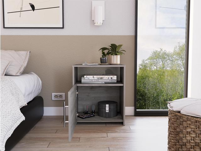 Click here for Florian 1-Shelf Nightstand Light Grey prices