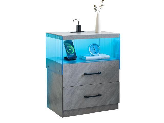 Click here for Nightstand with LED Lights  Adjustable Light Color... prices