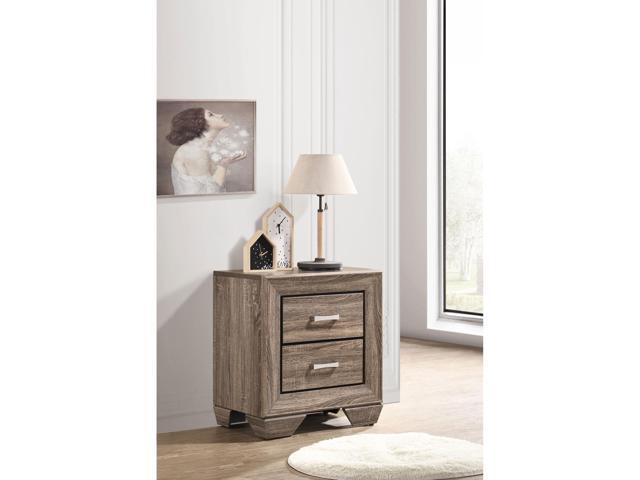 Click here for Tomasina Washed Taupe 2-Drawer Rectangular Nightst... prices