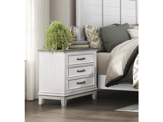 Click here for Classic Farmhouse Style 3-Drawer Nightstand 1pc An... prices
