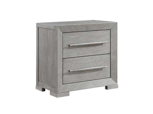 Click here for Modern Gray Finish Nightstand with 2x Storage Draw... prices