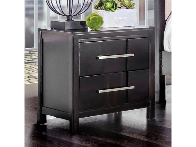 Click here for Transitional 1pc Nightstand Espresso English Dovet... prices