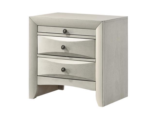 Click here for 1pc Contemporary Neutral White Finish Curved Drawe... prices