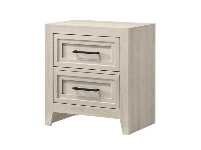 Click here for 1pc Contemporary Two Drawer Nightstand Geometric D... prices