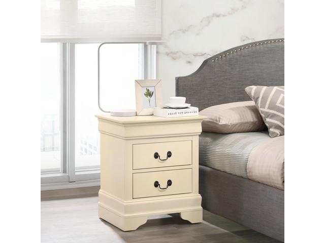 Click here for Classic Beige Nightstand With Drawers prices