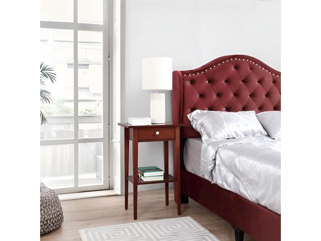 Click here for Charming Contemporary Nightstand In Cherry Finish prices