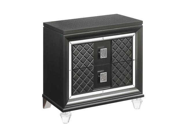 Click here for Metallic Grey 2-drawer Nightstand prices