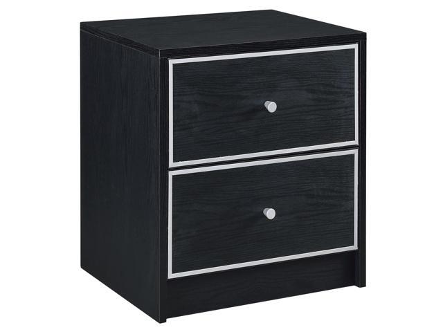 Click here for Black and Silver 2-drawer Nightstand prices