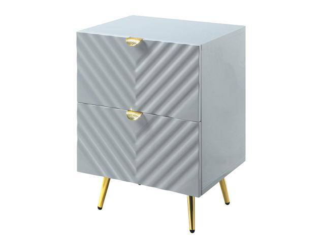 Click here for Grey High Gloss 2-drawer Nightstand prices
