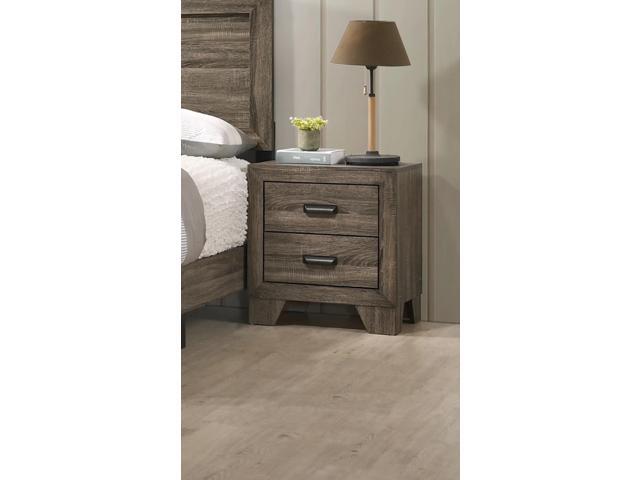 Click here for 1pc Transitional 2-Drawer Nightstand with Metal Ha... prices