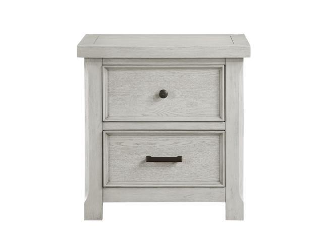 Click here for Classic Light Gray Finish Nightstand of 2x Drawers... prices
