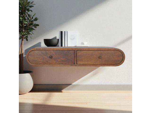 Click here for Floating Chestnut London Console  2 drawers  Shiny... prices