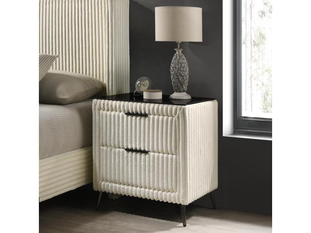 Click here for Mavela Wide Wale Corduroy Upholstery Nightstand  C... prices