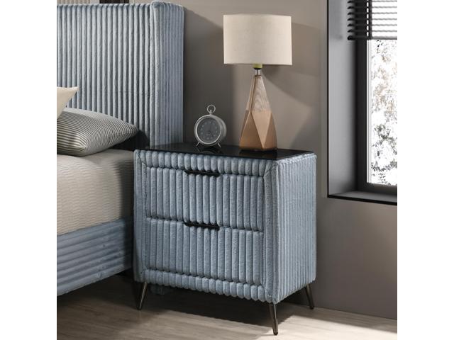 Click here for Mavela Wide Wale Corduroy Upholstery Nightstand  B... prices