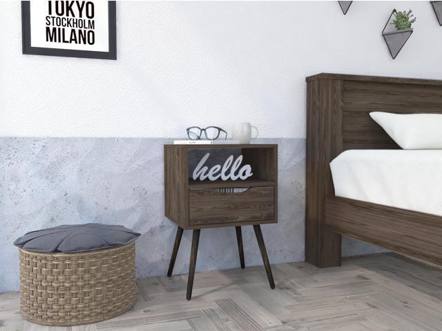Click here for Haverson 1-Drawer 1-Shelf Nightstand Dark Walnut prices