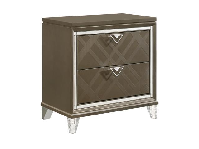Click here for Dark Champagne 2-drawer Nightstand prices