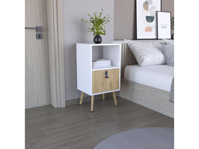 Click here for Huna Tall Nightstand with Open Storage and Drawer... prices