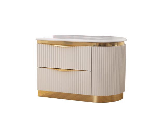 Click here for Laura Gold Detailed Right 2-Drawer Nightstand made... prices