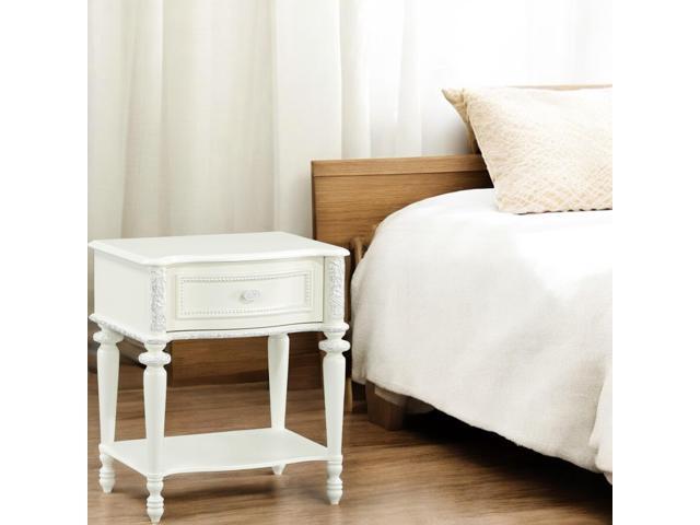 Click here for Dorothy Ivory Finish Nightstand W/1 Drawer prices