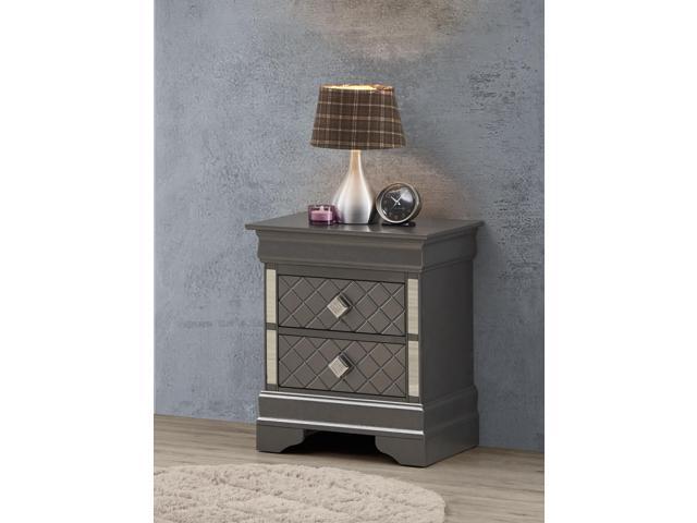 Click here for Chic Metallic Black Modern Nightstand prices
