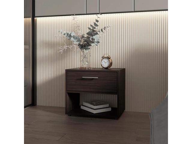 Click here for Stained Walnut Nightstand with 1-Drawer prices