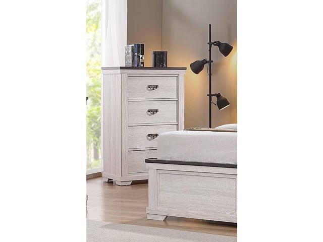 Click here for 1pc Farmhouse Style Four Drawer Chest Beige Finish... prices