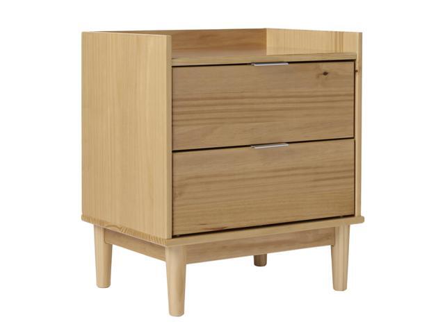 Click here for Mid-Century Modern 2-Drawer Solid Wood Nightstand... prices