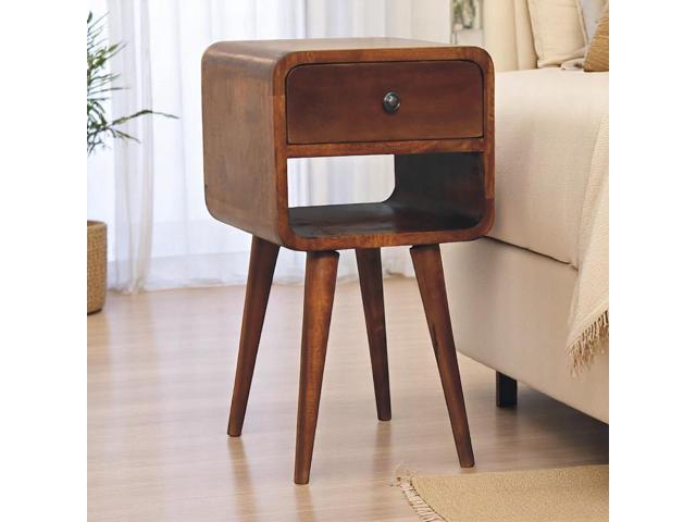 Click here for Solid Wood Mini Chestnut Curve Lower Bedside  Ches... prices